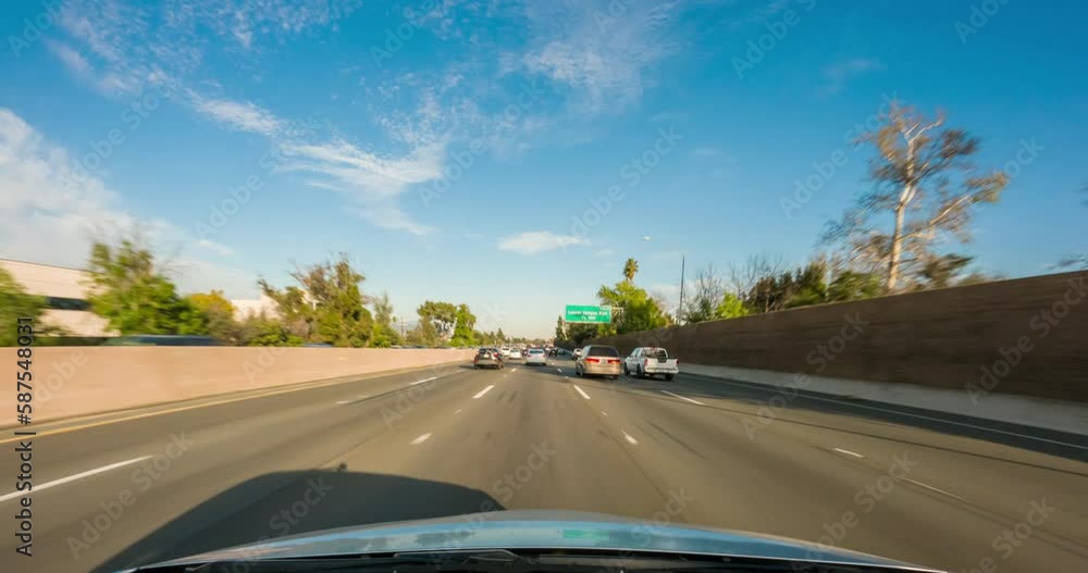 Vidéo Stock Driving Plates Multi Angle Freeway. day POV driving under ...