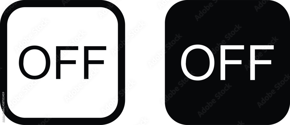 Vettoriale Stock Offline status icon sheet, simple trendy flat style ...