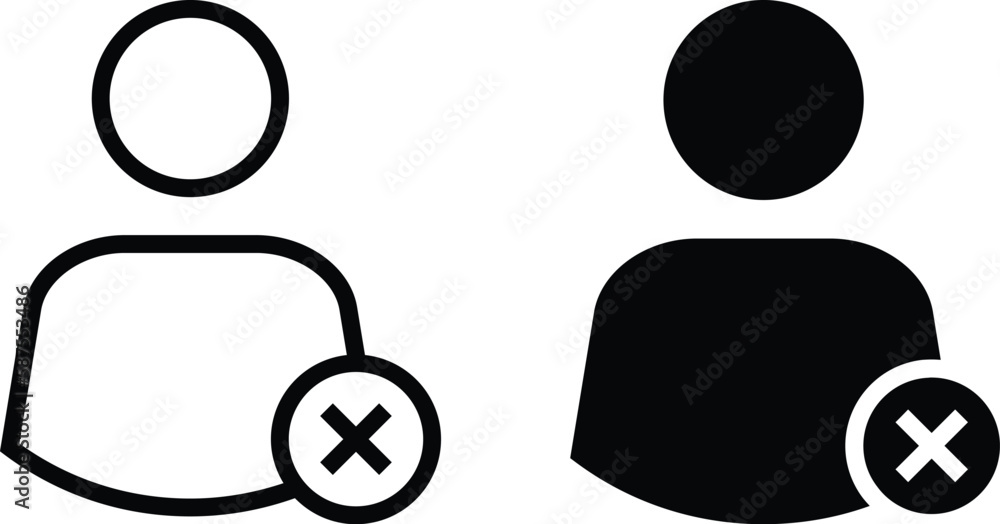 Offline status icon sheet, simple trendy flat style line and solid ...