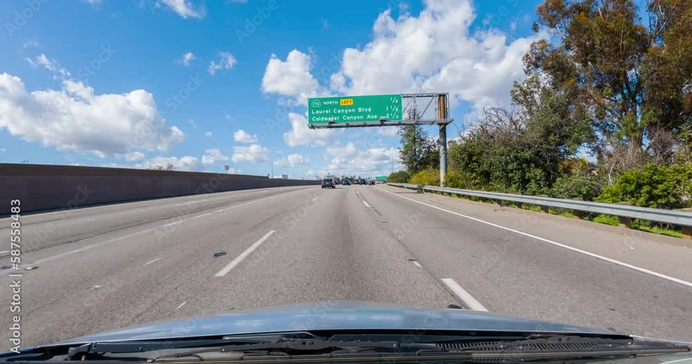 Vidéo Stock Driving Plates Multi Angle Freeway. day POV driving under ...