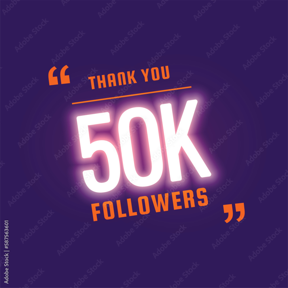 thank your 50k followers with these stunning socai media post design ...