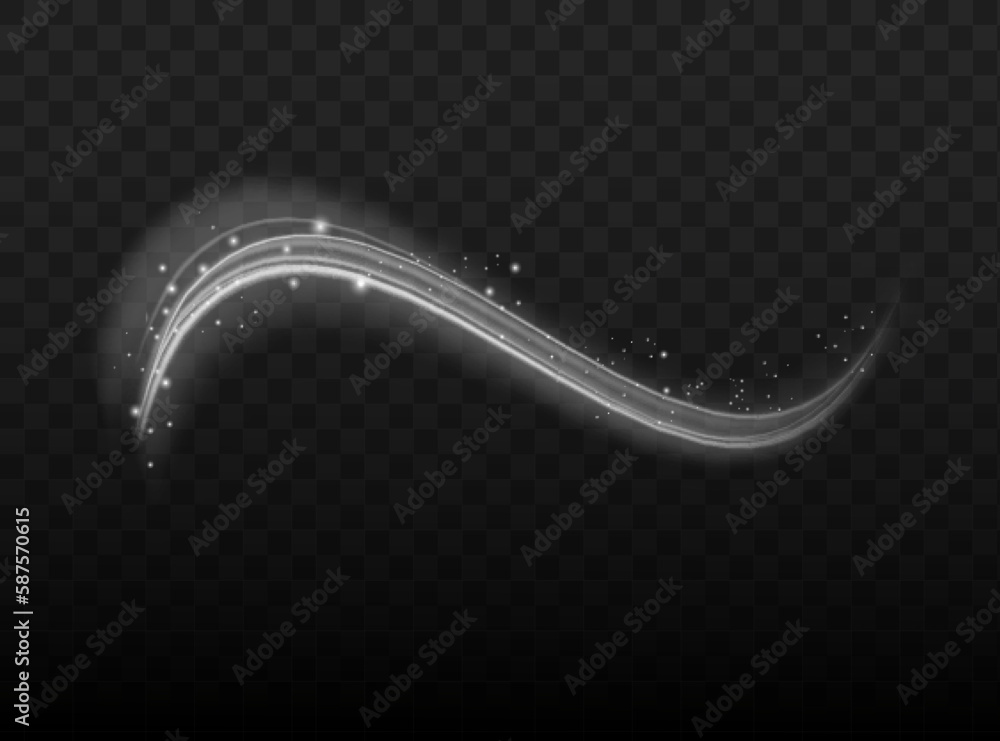 Golden glowing shiny lines effect vector background. Luminous white ...