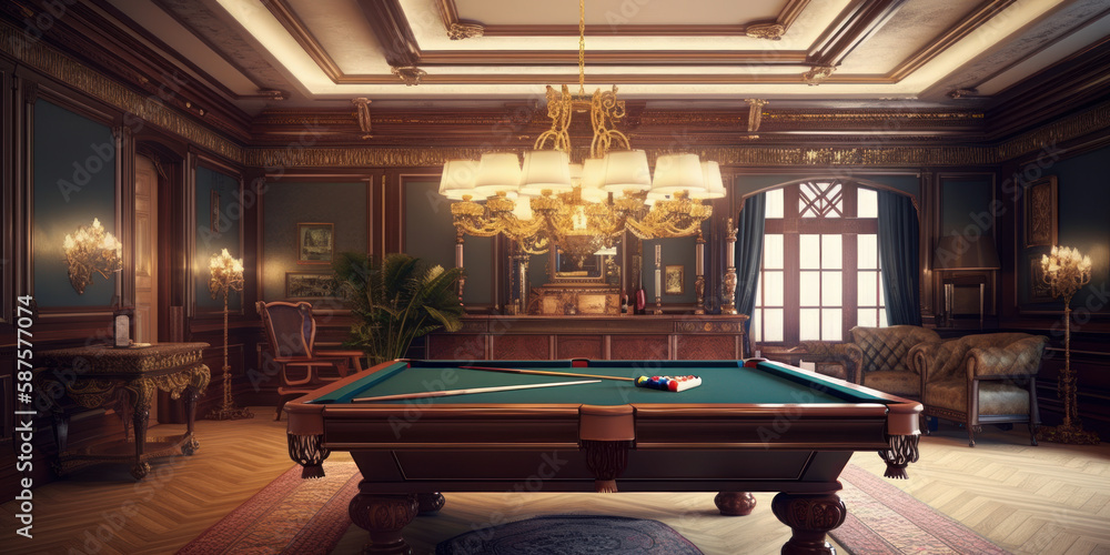 Regal Rec Room: A Luxurious Pool Table Lounge. Designed in a royal ...