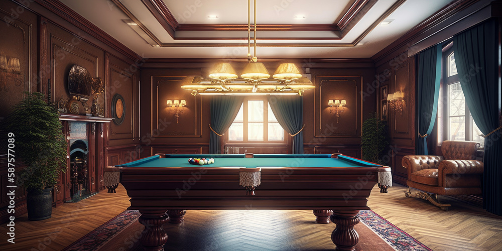 Regal Rec Room: A Luxurious Pool Table Lounge. Entertainment room with ...