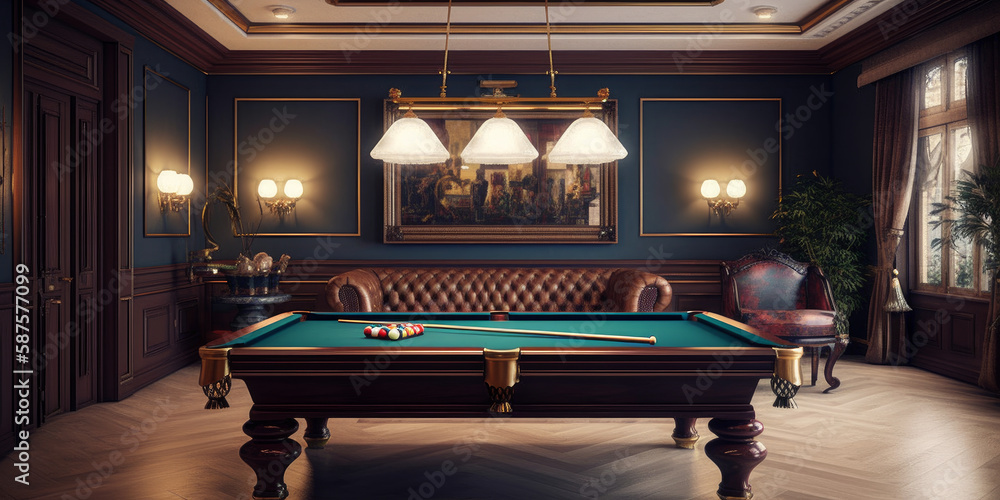 Regal Rec Room: A Luxurious Pool Table Lounge. Designed in a royal ...