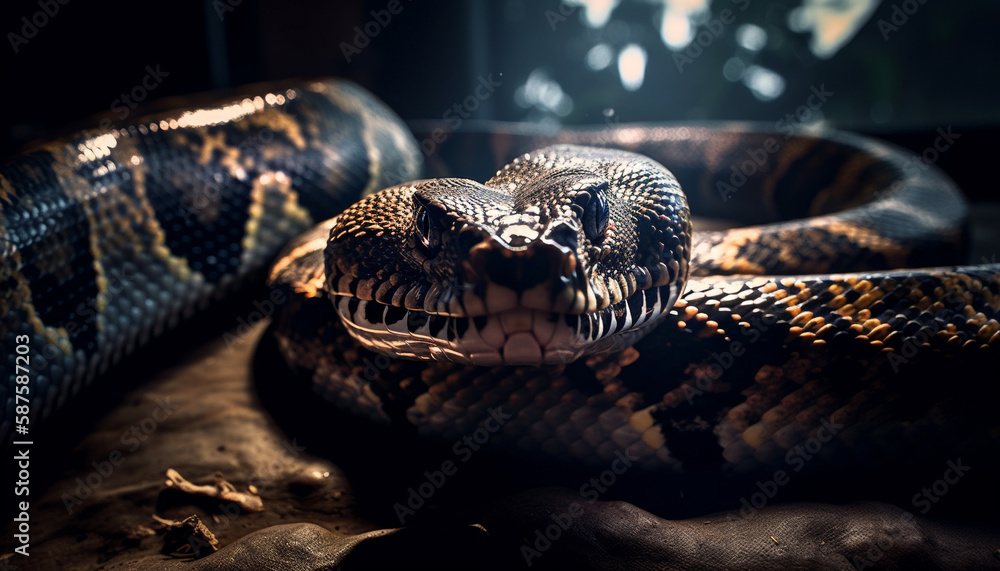 Poisonous viper spiraled markings make for spooky pattern generated by ...