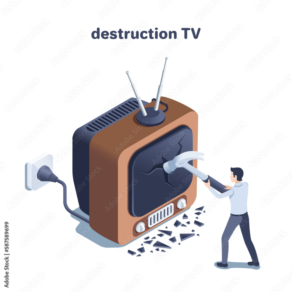 isometric vector illustration on a white background, a man in business ...