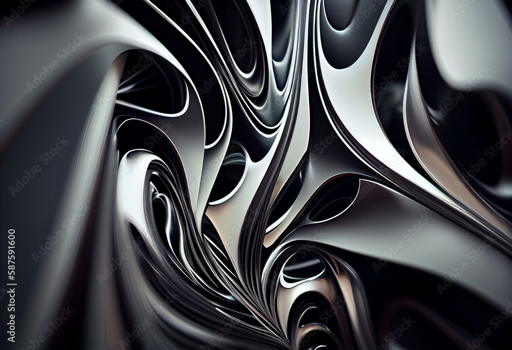 abstract laminar pattern created in 3d with Blender. Generative AI ...