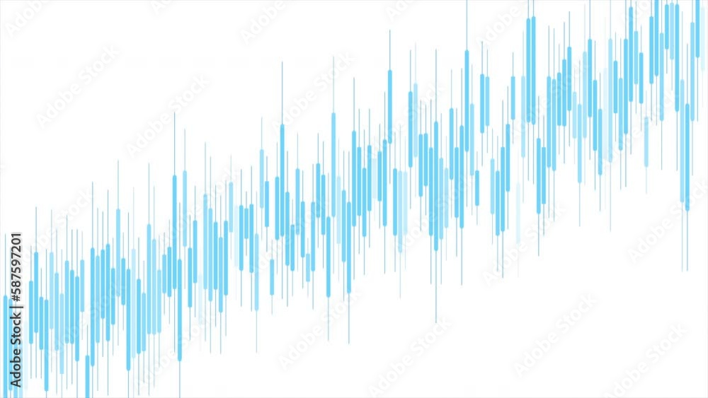 Abstract blue growing financial linear graph chart background. Seamless ...