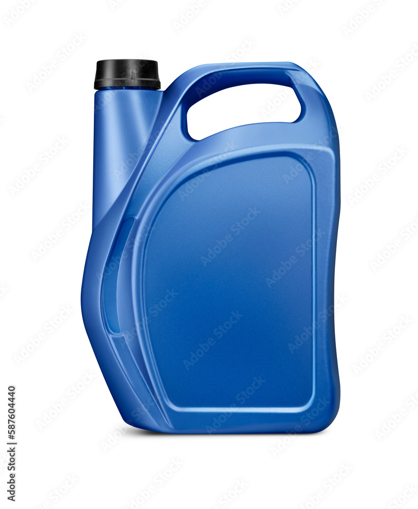 Plastic gallon oil bucket isolated on white background. Stock Photo ...