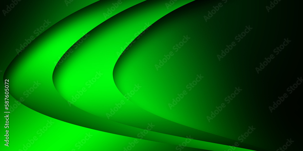 Abstract modern green curve background illustration Stock Illustration ...