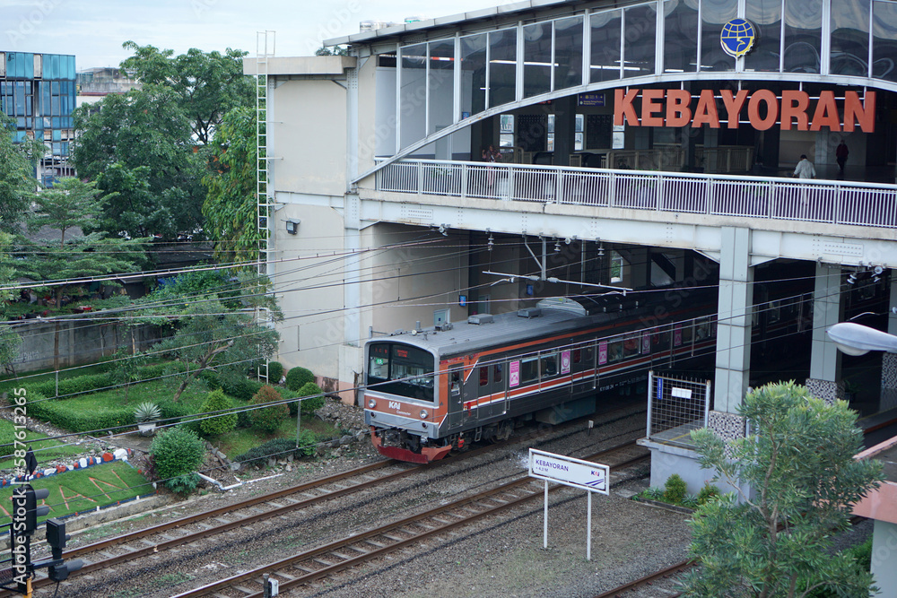 Jakarta, Indonesia. April, 2023. KRL or commonly known as Commuterline ...