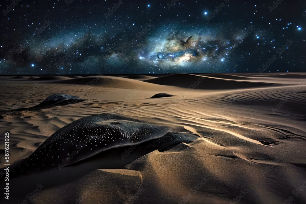 Alien life form looking like a mix of sea creature and fungus on desert ...