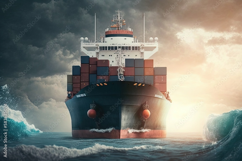 Towing a container ship with a tugboat is a common sight at ...