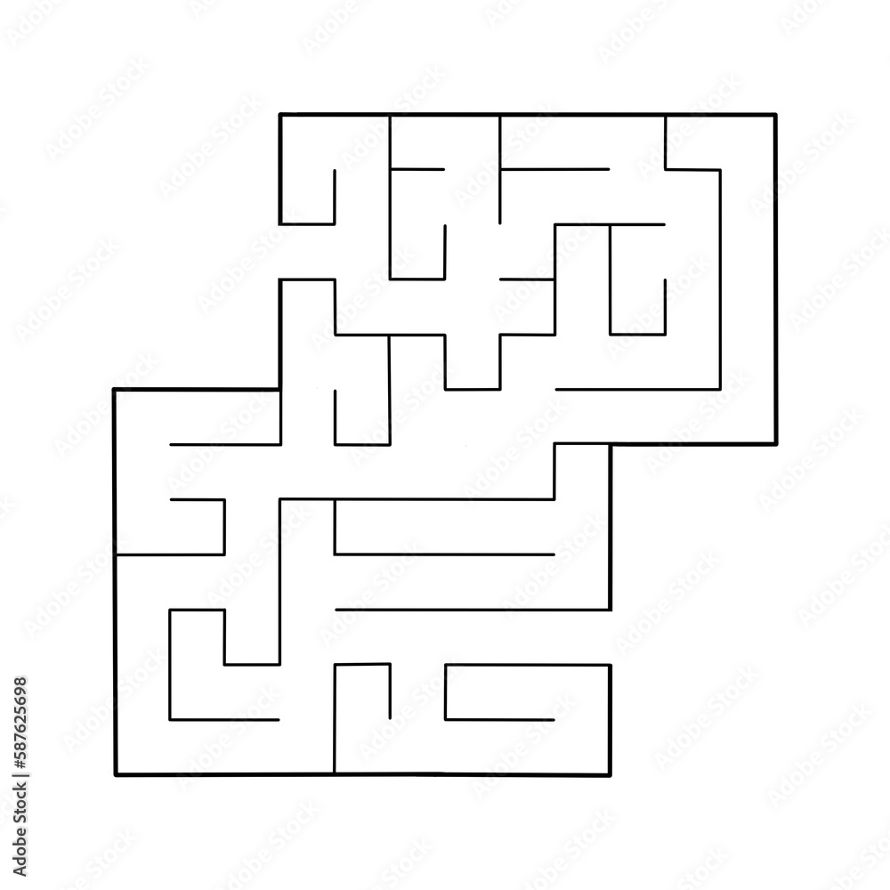 Labyrinth for play. Simple illustration. Easy and fun template of ...