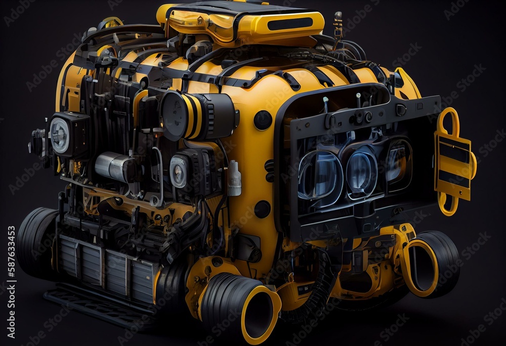 Deep Sea ROV (Remote Operated Vehicle). Generative AI Stock ...