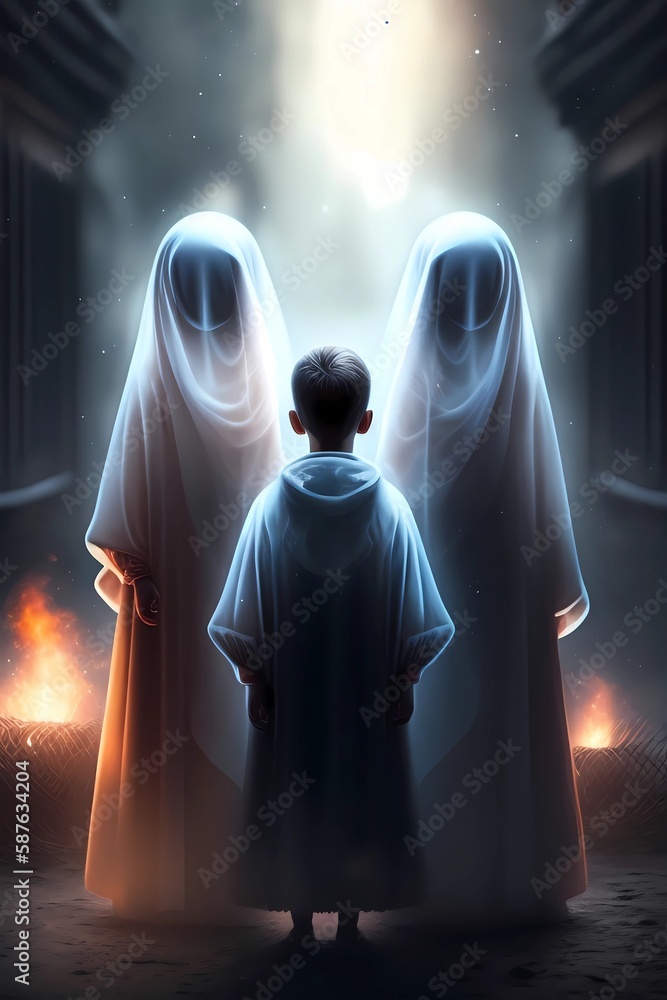 Scary Halloween ghost , Background Concept artwork, digital art ...