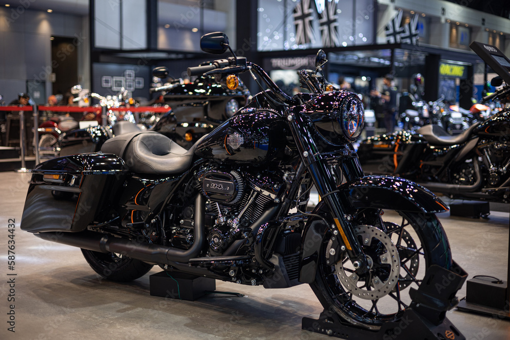 Bangkok,THAILAND - March 30 2023: Harley Davidson Softail 114ci luxury ...