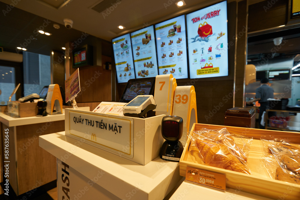 HO CHI MINH CITY, VIETNAM - CIRCA MARCH, 2023: interior shot of ...