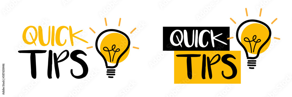 Quick tips Stock Vector | Adobe Stock