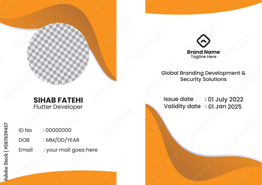 Id card design, visiting card design, id card template design Stock ...