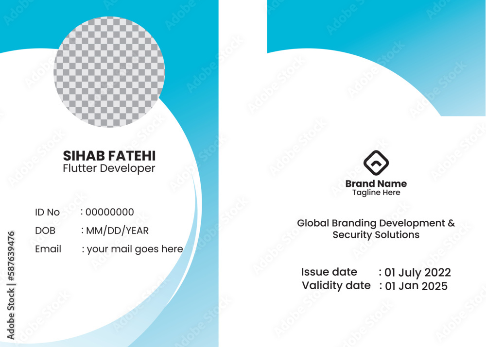 Vetor de Id card design, visiting card design, id card template design ...