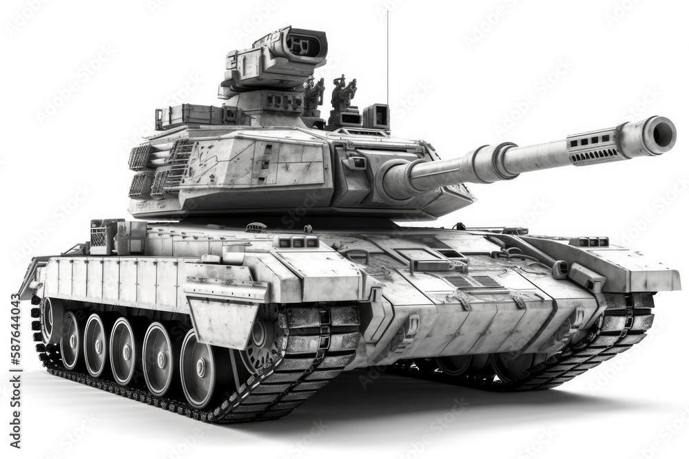 military tank with a rotating turret on top. Generative AI Stock ...