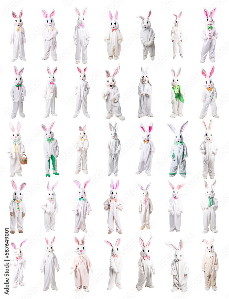 Delightful Easter Bunny Costume People Studio Photo Style Easter Rabbit ...