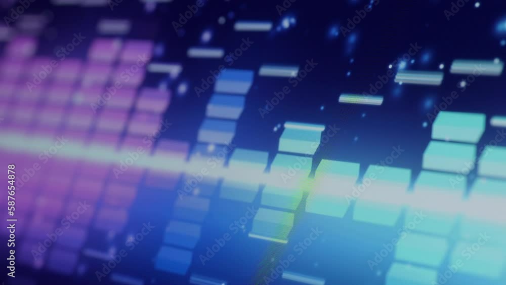 Sound Equalizer. Digital music or sound wave footage. audio waveform ...