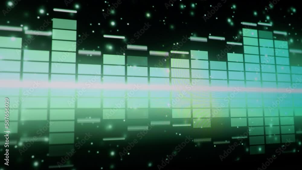 Sound Equalizer. Digital music or sound wave footage. audio waveform ...