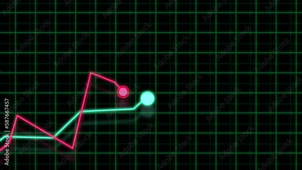 Growing Lines Chart Infographics Animation. Company Growth Profits ...