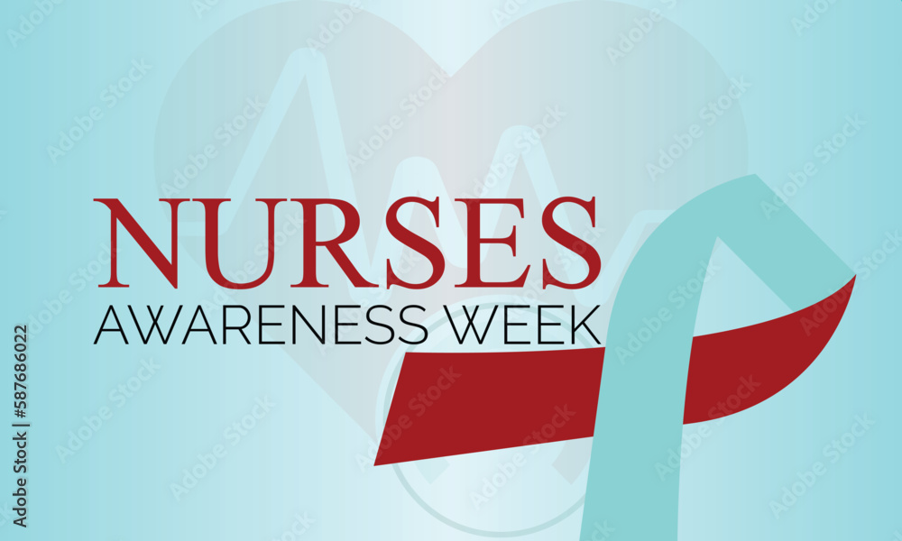 National Nurses week is observed every yerar in May. banner design ...