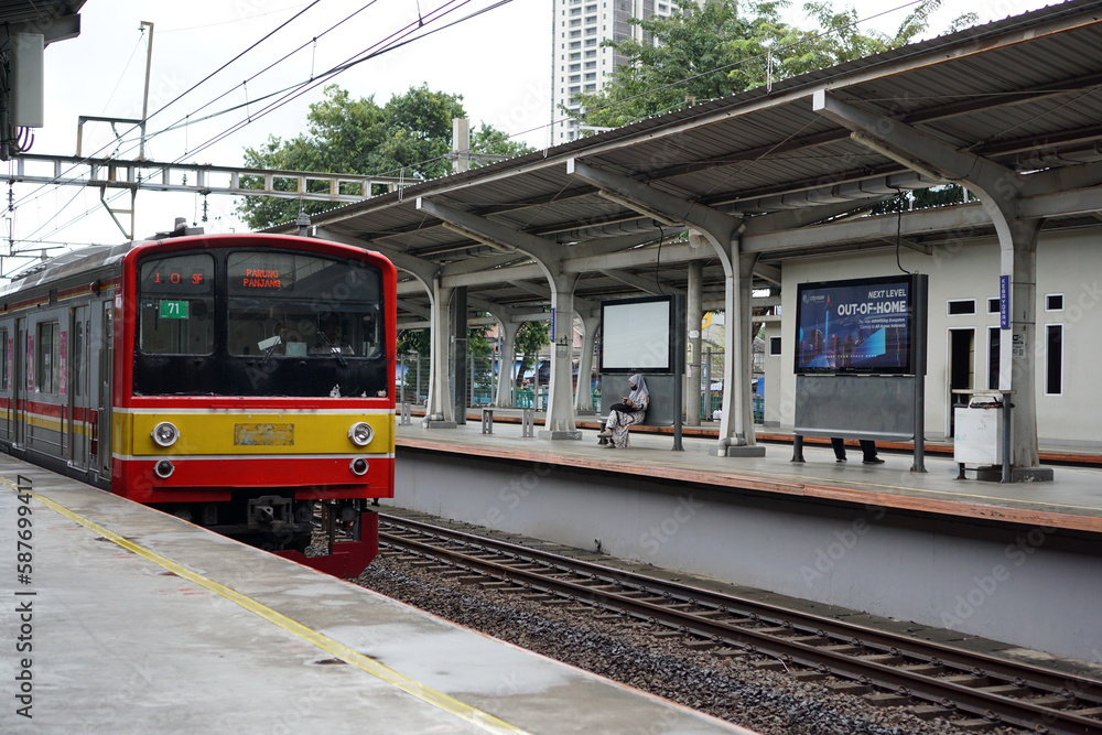 Jakarta, Indonesia. April, 2023. KRL or commonly known as Commuterline ...