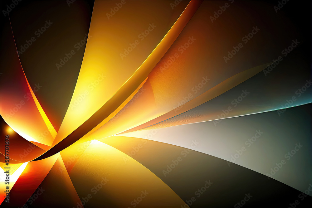 Modern digital yellow light flow abstract wallpaper background ...