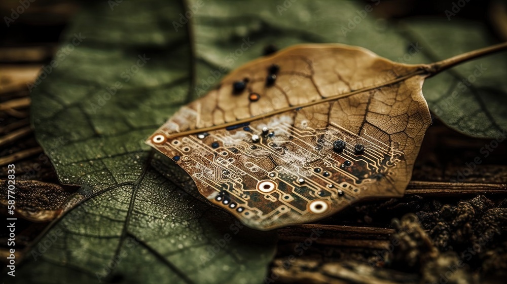 Plant Microchip: Nature Meets Technology in a Harmonious Fusion in 8K ...