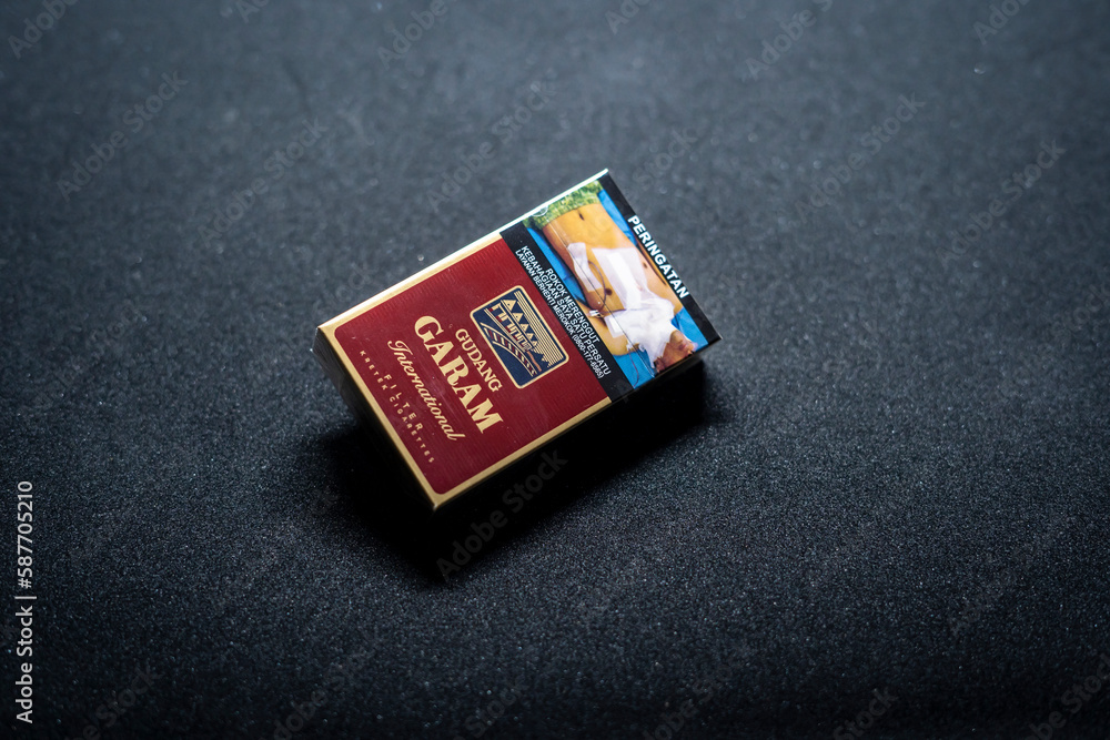 Jakarta, Indonesia. March 27, 2023: Gudang Garam filter close up ...