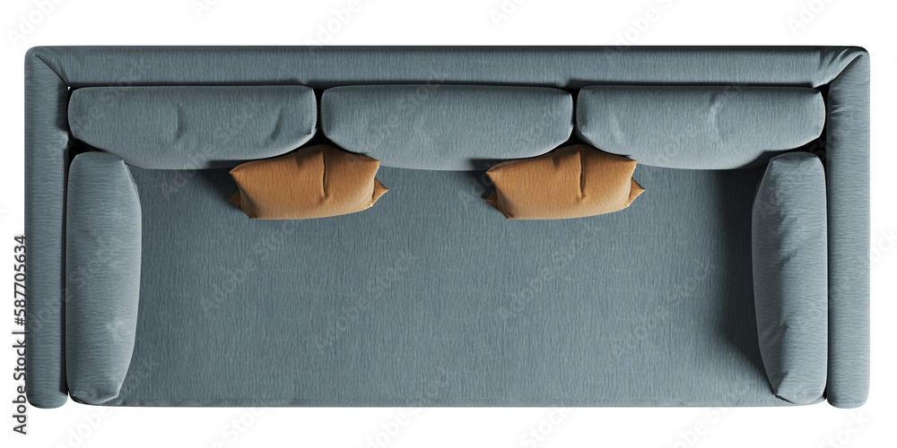 Top view of sofa with cushions Stock Photo | Adobe Stock