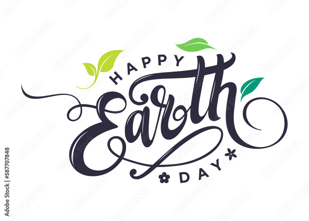 Happy earth day poster, World earth day banner, Earth day typeface ...