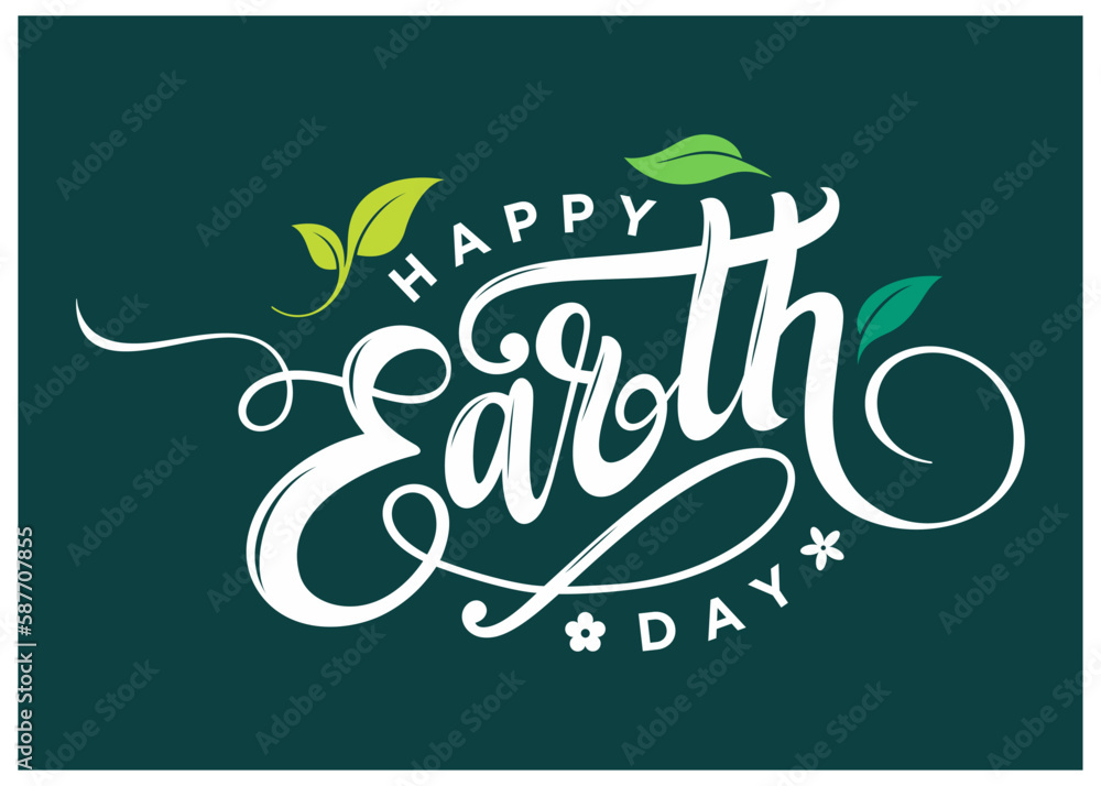 Happy earth day banner, Poster for earth day, Earth day calligraphy ...