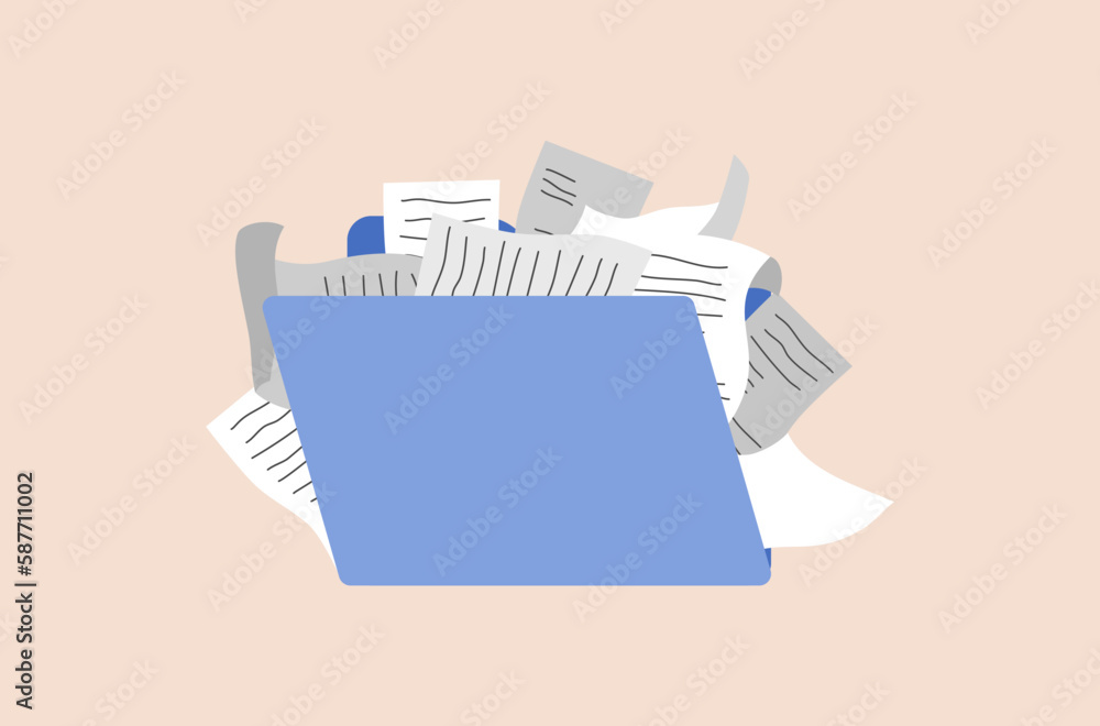 Flat design of overwhelm work, overwhelming business tasks vector, many ...