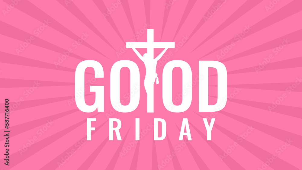 Good Friday banner design of Jesus Christ Crucifixion. Social media ...