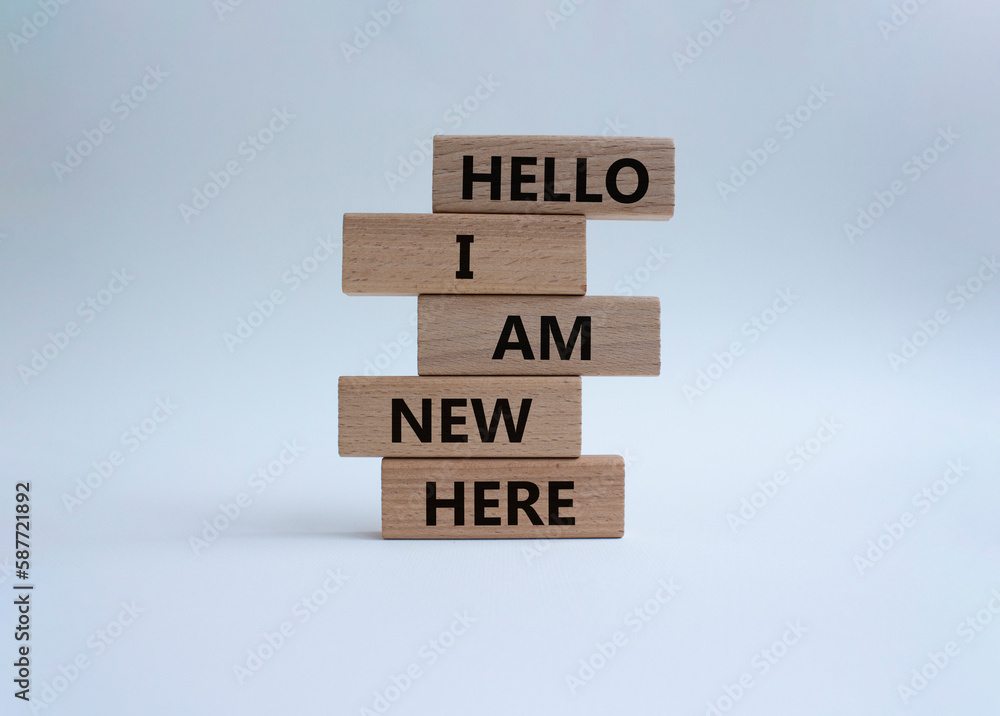 Hello I am a new hire symbol. Concept words Hello I am a new hire on ...