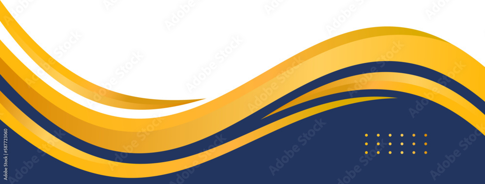 Blue and gold gradient abstract border for business or certificate ...