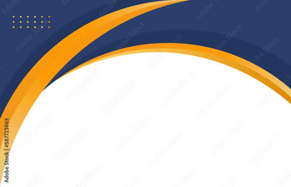 Blue and gold gradient abstract border for business or certificate ...