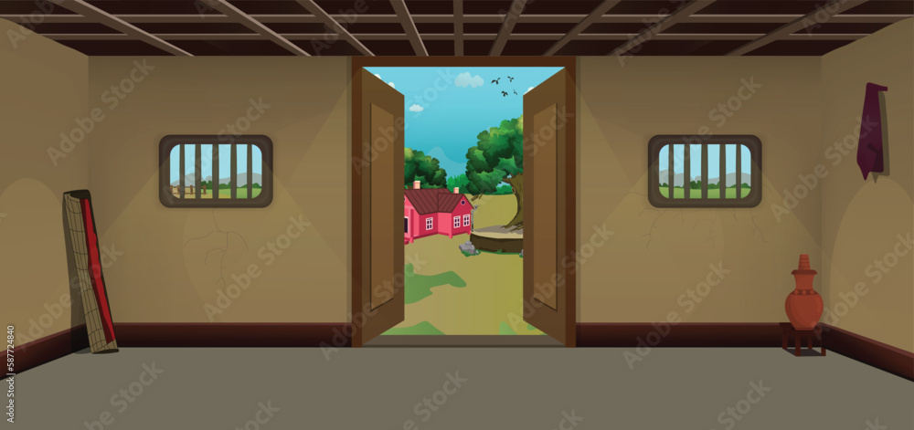 Cartoon Background House