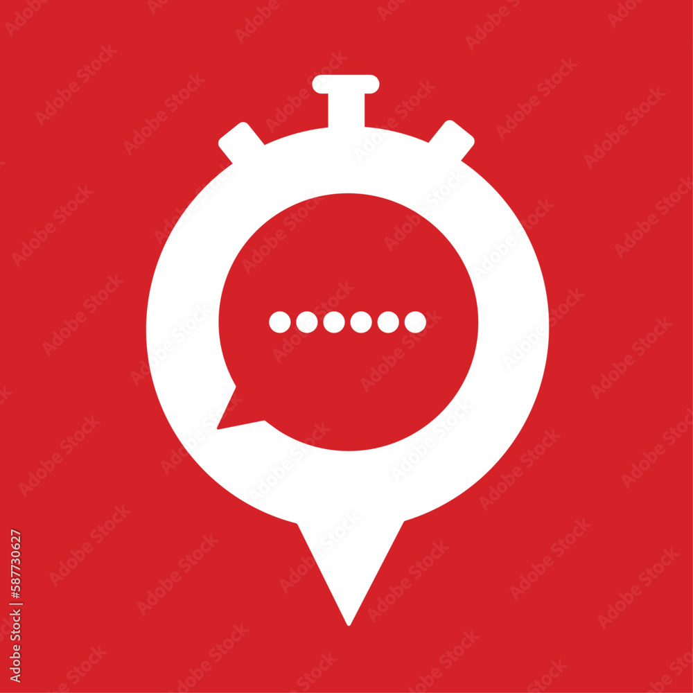 Communication logo forms chat bubble with red color, Chat Logo Template ...