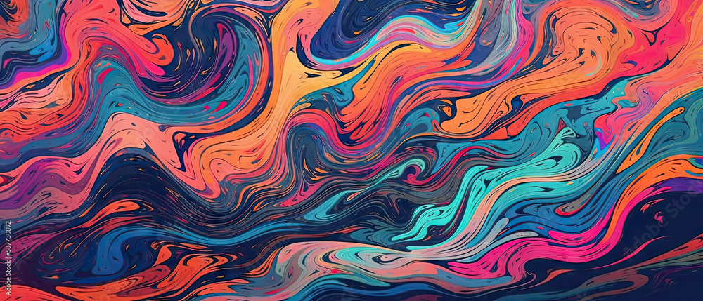 Abstract Psychedelic Texture with Vibrant Colors and Patterns Stock ...