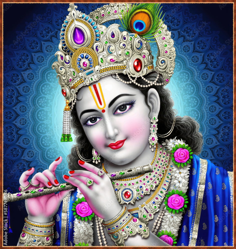 shri gopal krishna hinduism culture mythology illustration Stock ...