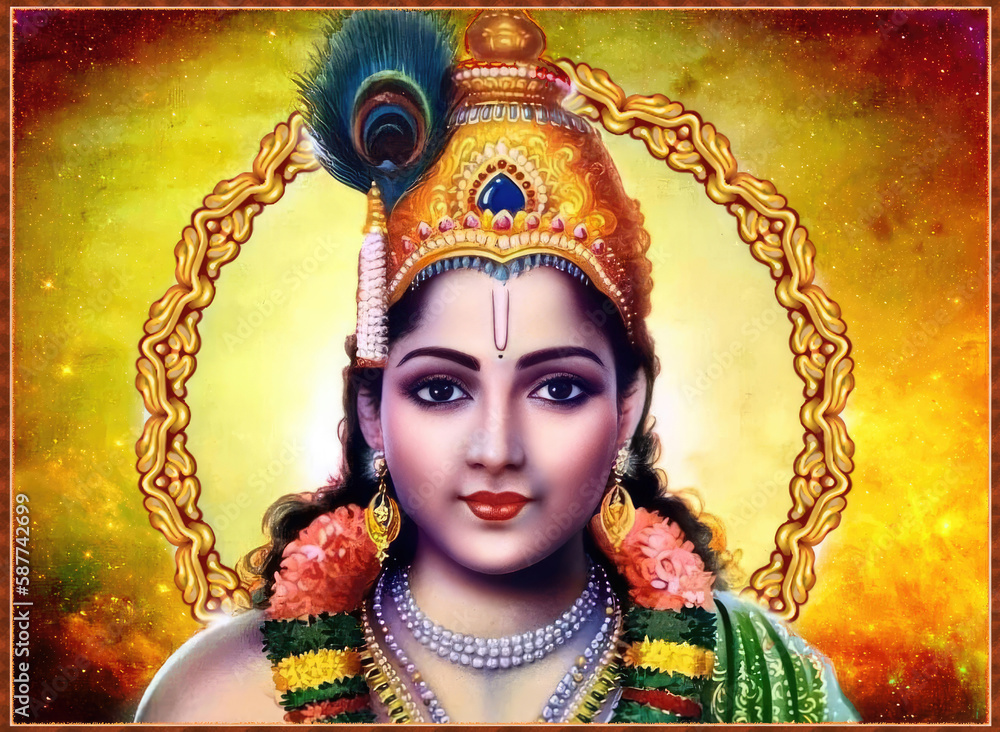 shri gopal krishna hinduism culture mythology illustration Stock ...