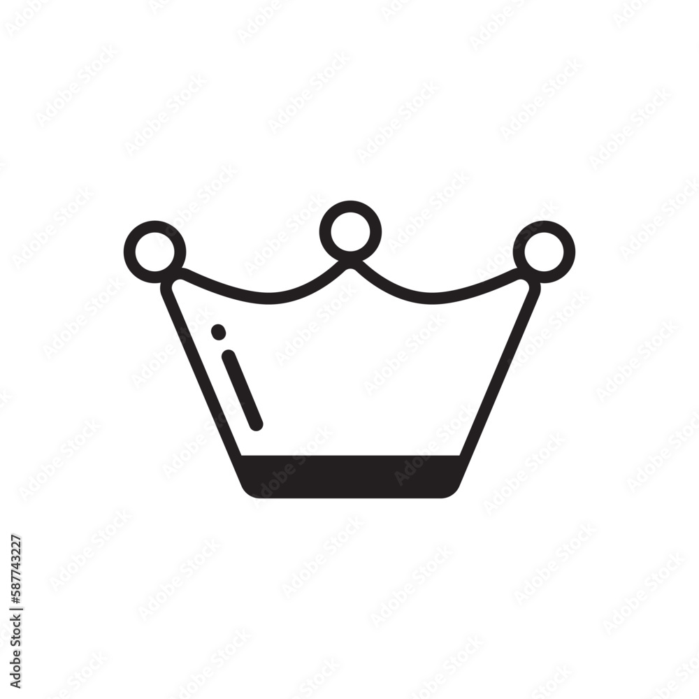 king crown vector icon. Prince crown flat sign design. Queen crown icon ...